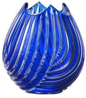Váza Linum, barva modrá, výška 135 mm