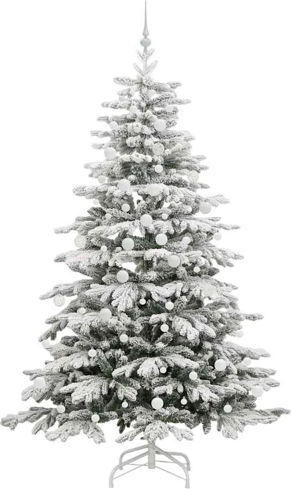 Umělý Skládací Vánoční Strom Bílá 210 cm PE a PVC 3395652