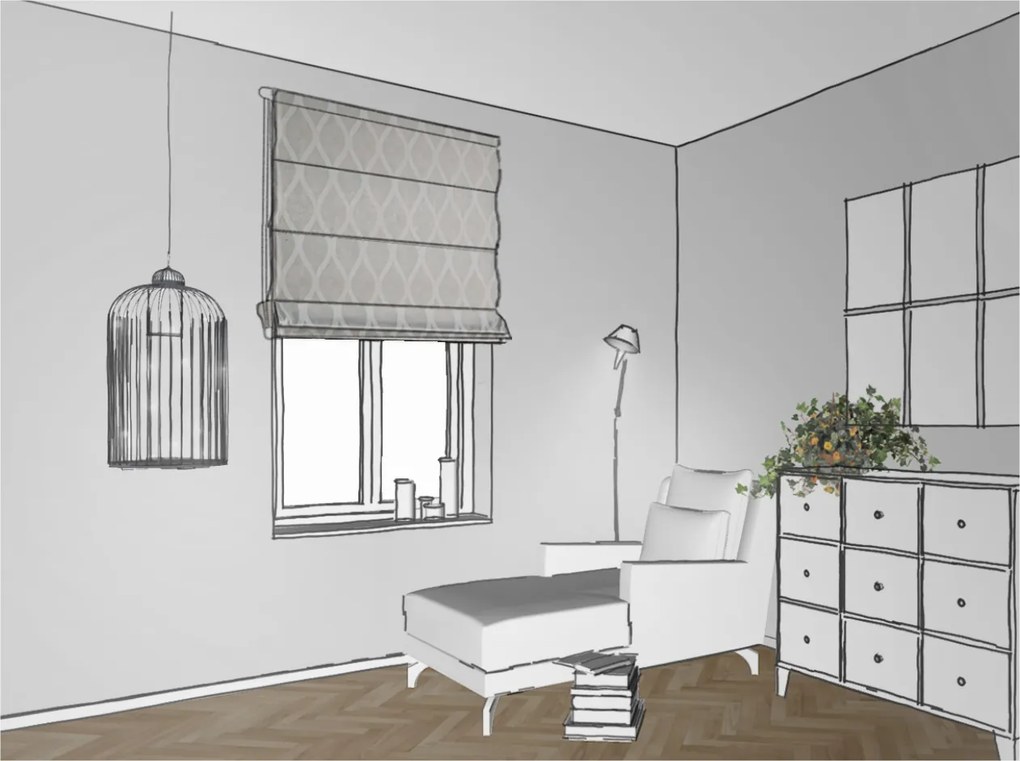 ZEBRA Shop ROLETA ŘÍMSKÁ VZOR / EF 03 Výška: 100, Šířka: 80, Strana ovládání: vpravo