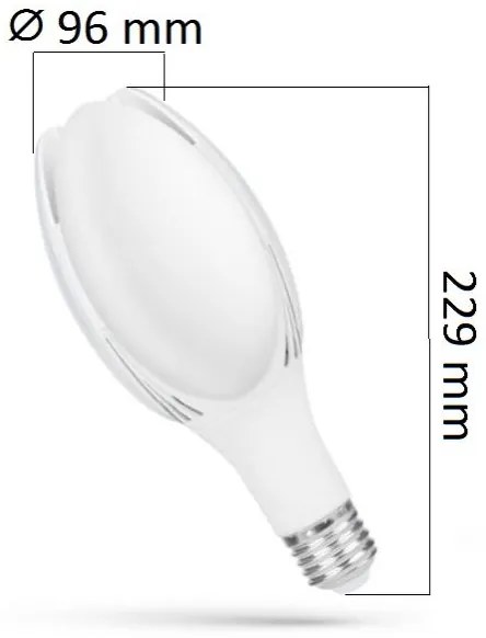 LED žárovka E27 50W 5200lm, denní, ekvivalent 400W