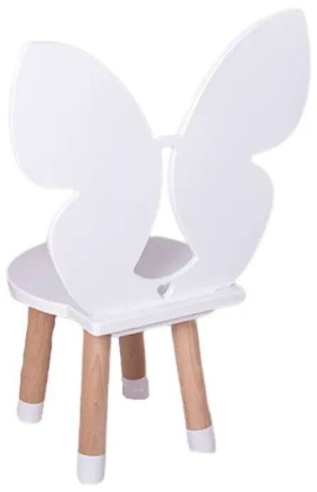 Manibox Dětská dřevěná židle MOTÝL + jméno ZDARMA Zvolte barvu: Růžová