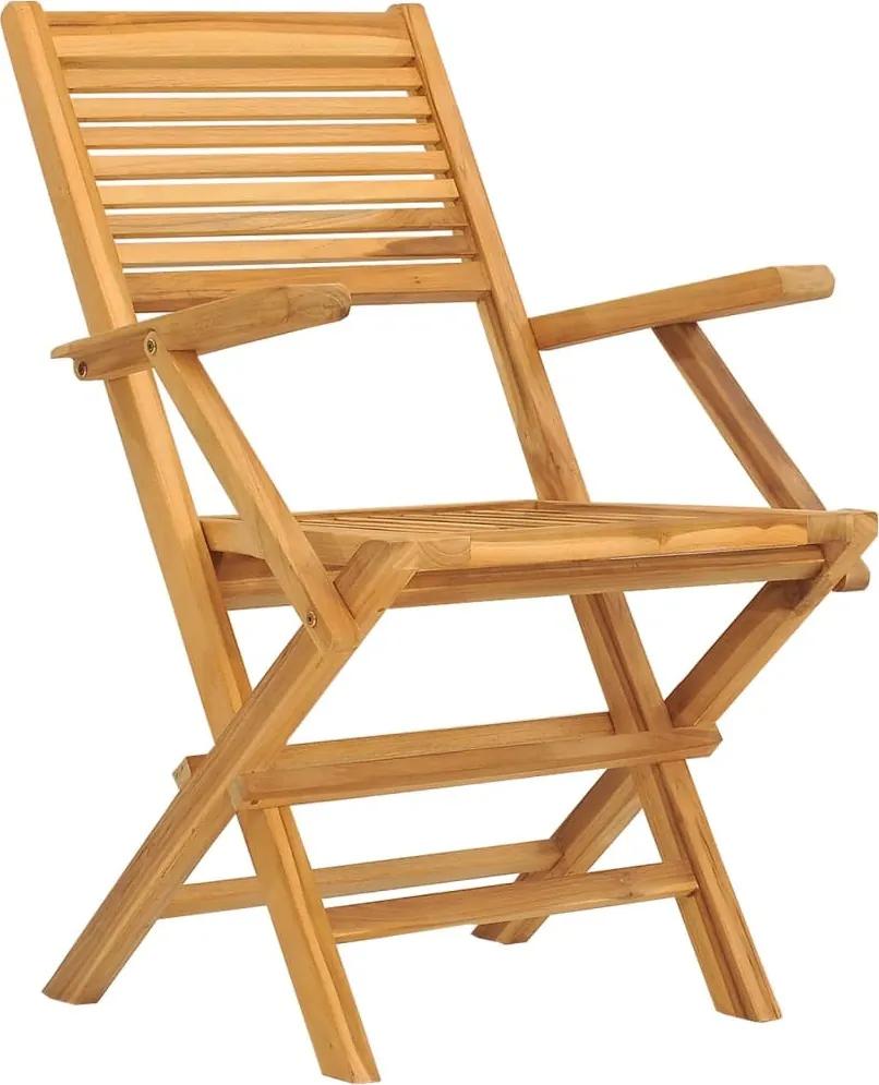vidaXL Skládací zahradní židle 6 ks 55x62x90 cm masivní teakové dřevo [3155068]