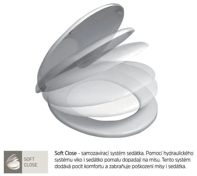 Mereo WC sedátko samozavírací duroplast bílá CSS112S