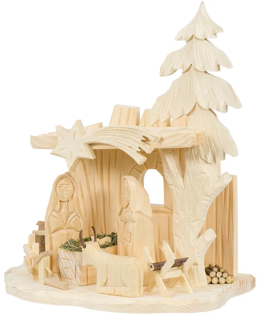 Dřevěný Vánoční Betlém střední