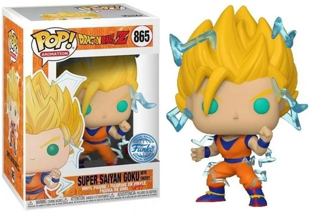 Funko pop! dragon ball z super saiyan goku with energy 865
