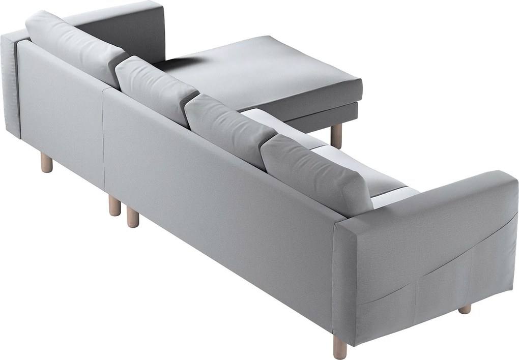Potah na pohovku IKEA Norsborg 4-místná se šezlongem barva šedá látka sametová