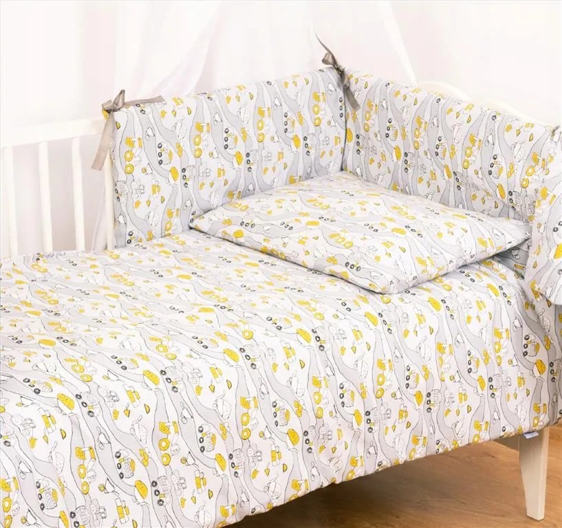 Povlečení 100x135 Trendy vozidla s chráničem BabyMatex