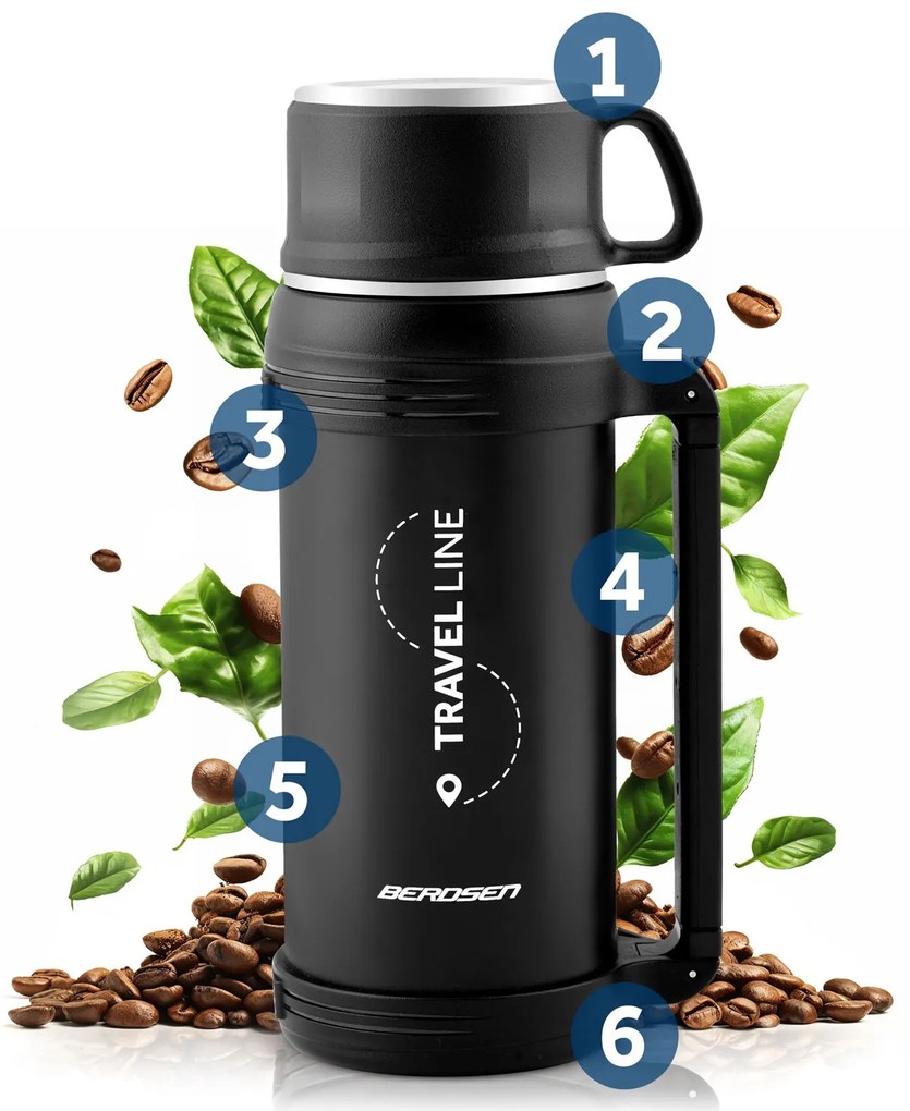 Berdsen Vakuová termoska 1500 ml BD-781 černá
