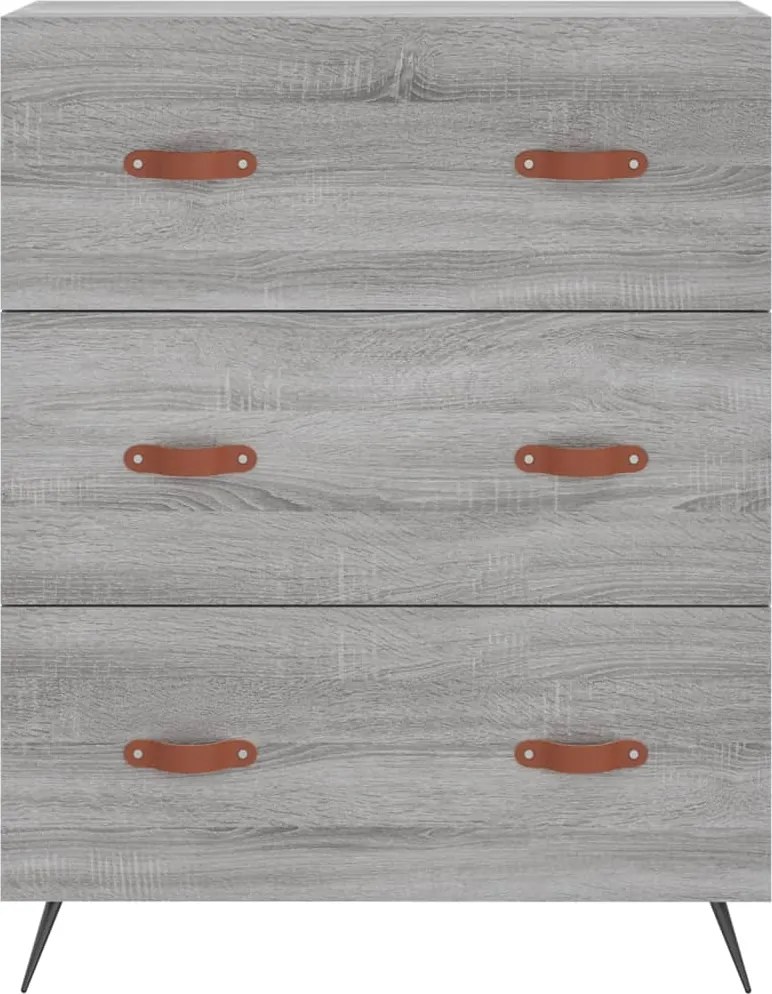 Skříň highboard šedá sonoma 69,5 x 34 x 180 cm kompozitní dřevo 3189355