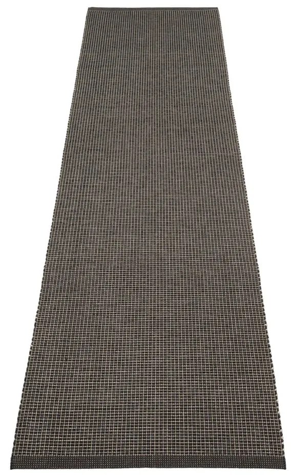 Antracitový vnitřní a venkovní běhoun 70x300 cm Emm Black Linen – Pappelina