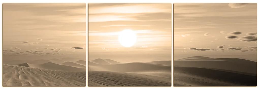 Obraz na plátně - Pouštní západ slunce - panoráma. 5917B (150x50 cm)