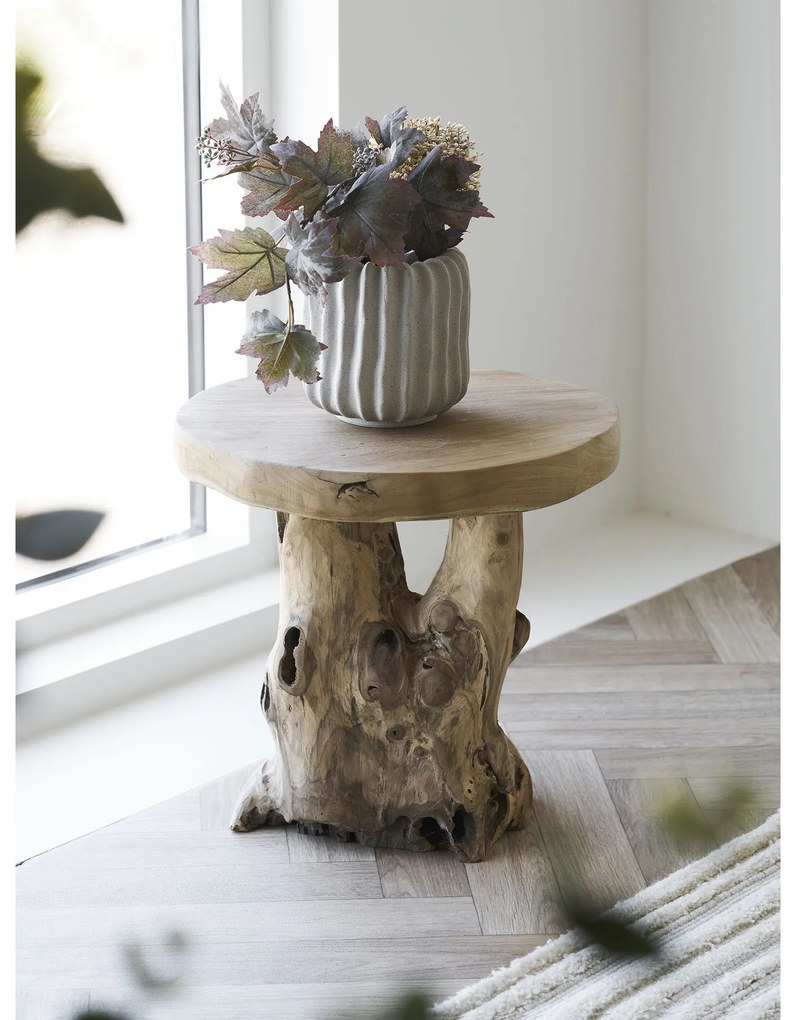 House Nordic Odkládací stolek PALENA přírodní ø40 cm
