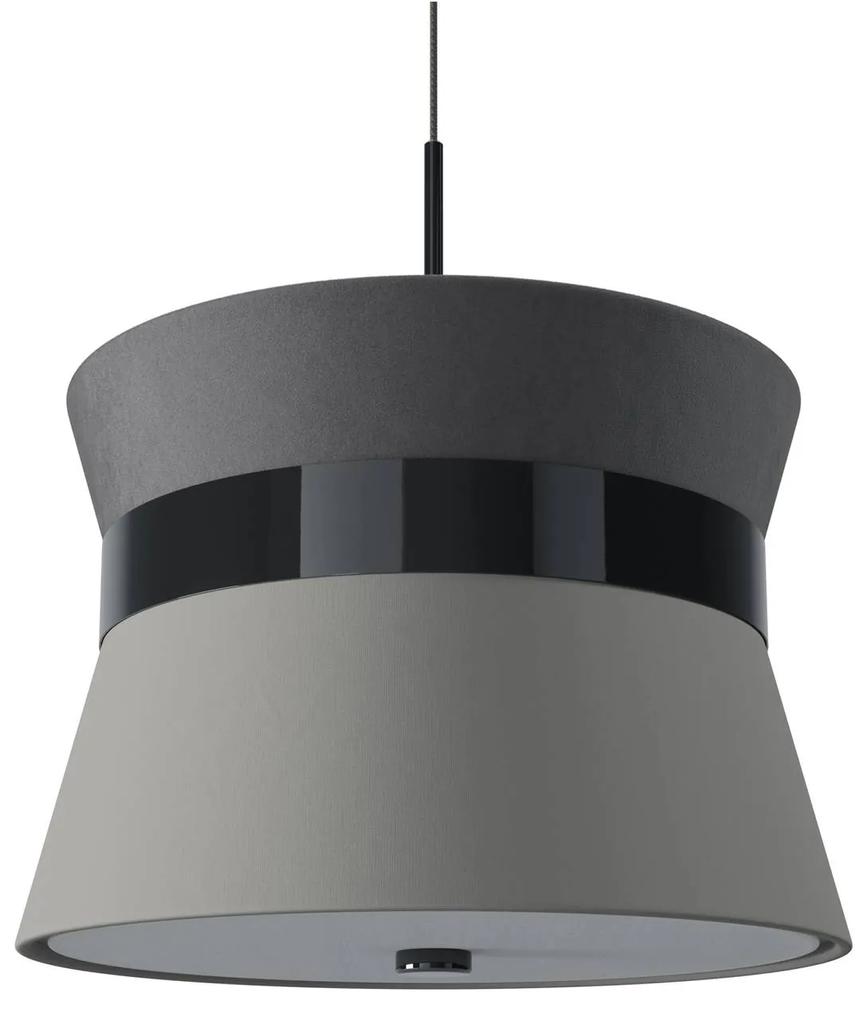 Závěsné svítidlo Easy Light Caramelo XL, Ø 65 cm, uhlík