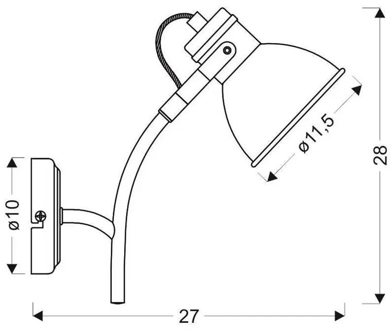 Nástěnná lampa ZUMBA 1xE14 Candellux