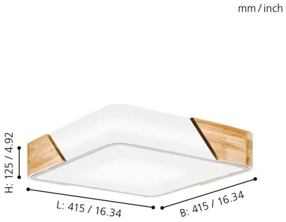 Eglo 99459 - Stropní svítidlo GRIMALDINO 2xE27/28W/230V