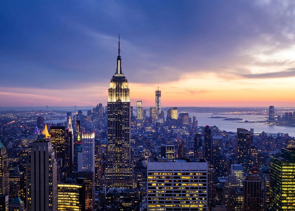 Fototapeta na míru Manhattan Při Západu Slunce | Vliesová fototapeta na zed' | DFTNXXL2413