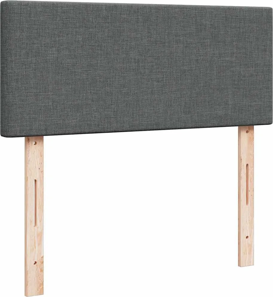 Box spring postel s matrací tmavě šedá 120x200 cm textil 3287417