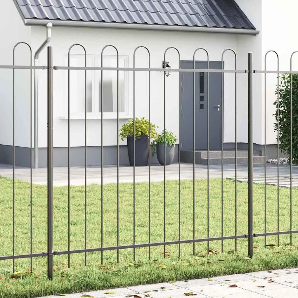 Zahradní plot BOXTEL 5 ks 8,5 x 1,5 m Práškově lakovaná ocel 3334097