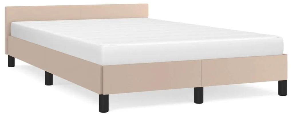 Rám postele s čelem cappuccino 120x200 cm umělá kůže,  347494