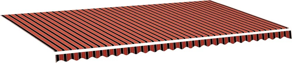 Náhradní plachta na markýzu oranžovo-hnědá 600 x 350 cm polyesterová 311964