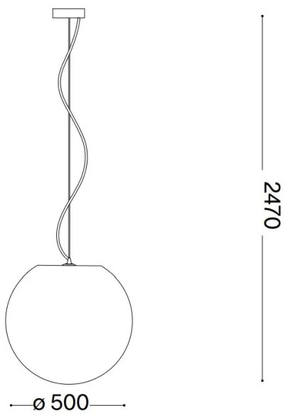 Ideal Lux - Lustr na lanku CARTA 1xE27/25W/230V pr. 50 cm bílá