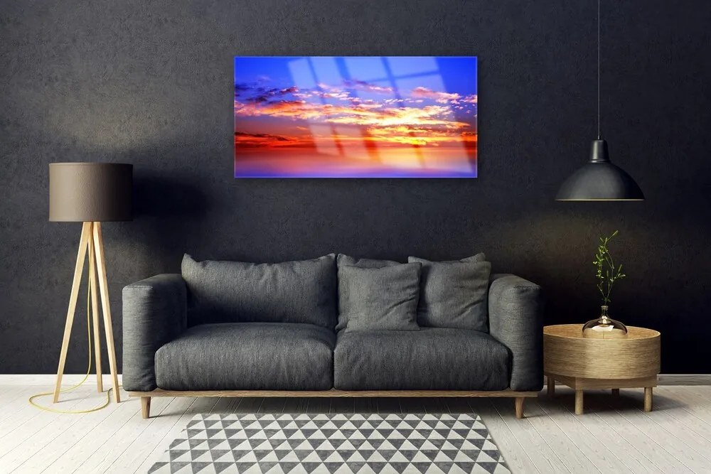 akrylový obraz Nebe Mraky Moře Krajina 100x50 cm