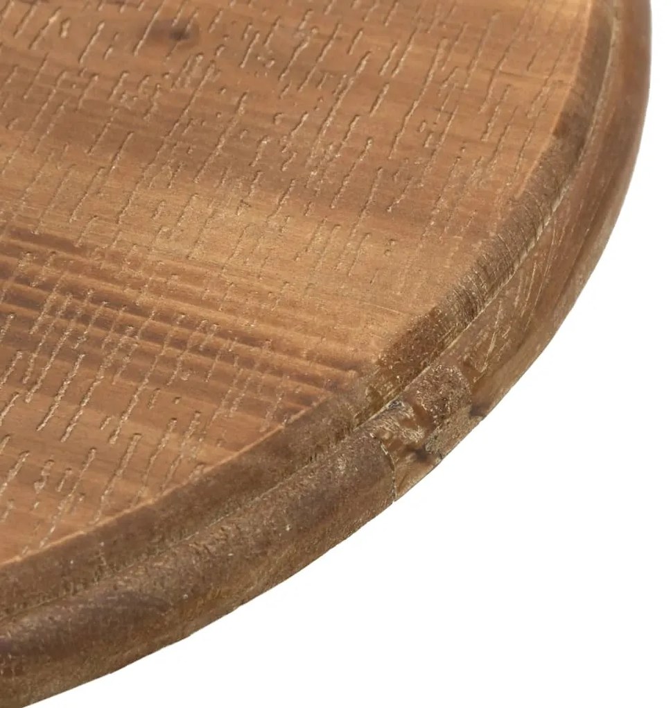 Koncový stolek z masivního jedlového dřeva 40 x 64 cm hnědý - Default Title
