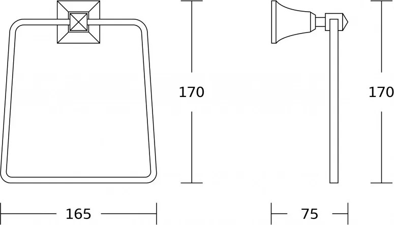 Mexen příslušenství, Dalia držák na ručníky, černá, 7017332-70