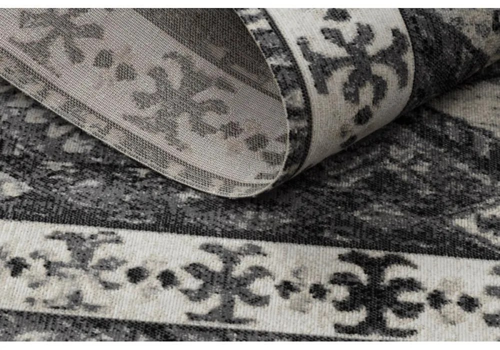 Kusový koberec Umberto šedočerný 80x250cm
