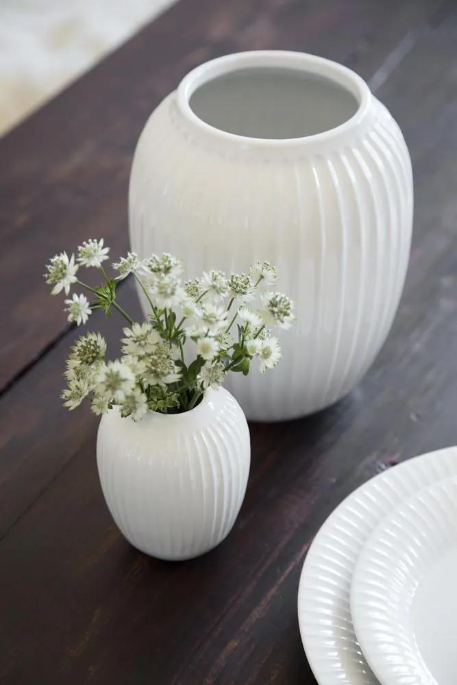 KÄHLER Keramická váza Hammershøi White 20 cm, bílá barva, keramika