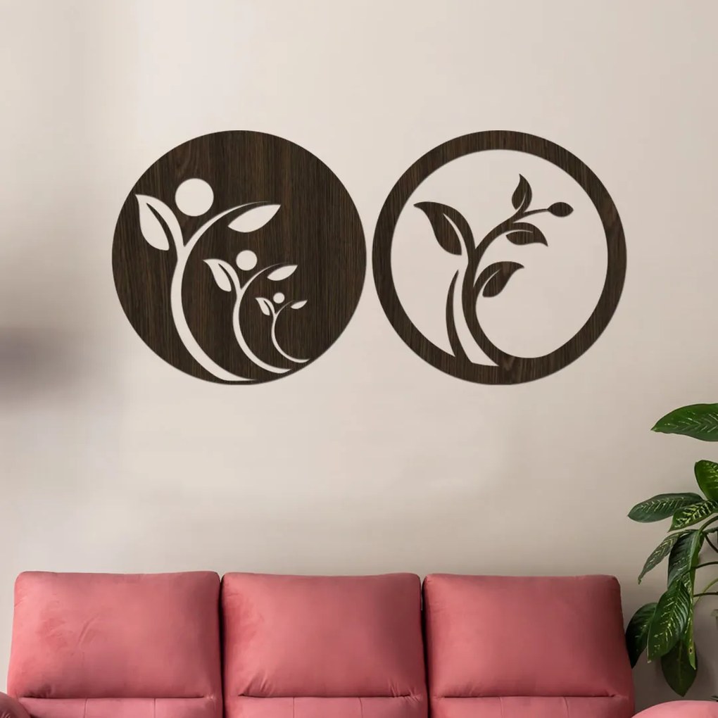 dřevo života Dřevěné obrazy květin NOVÝ ŽIVOT Zvolte barvu dekoru: Bílá, Zvolte rozměr Ø (cm): 60