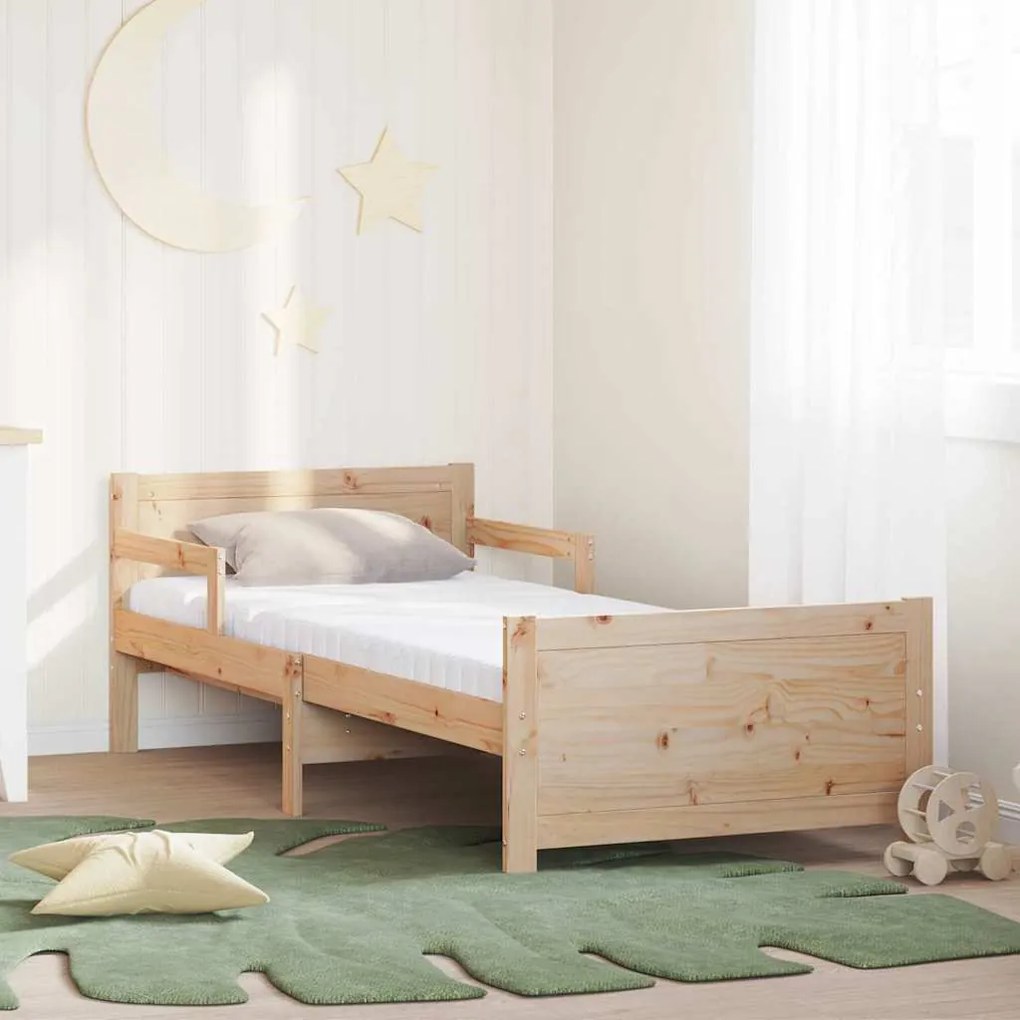 Rám postele s rozšiřitelnou matrací s čelo Hnědá 80 x 200 cm 3385949