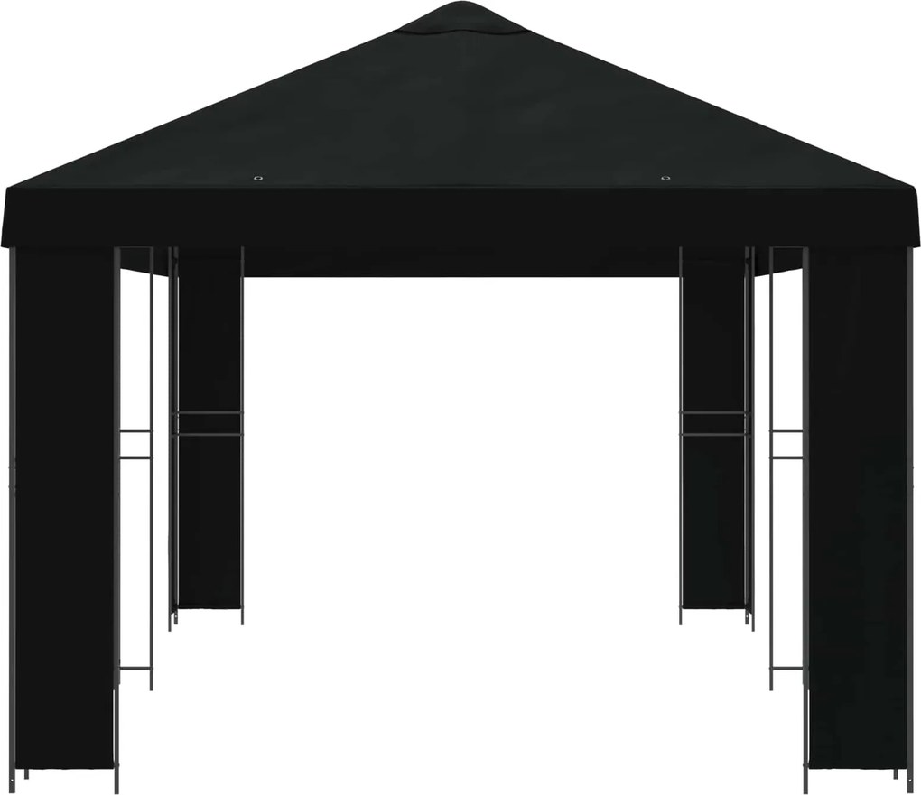 Zahradní altán 6 x 3 m Černá Polyester a ocel 190 gsm 3376016