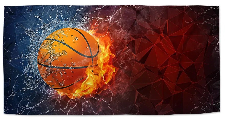 Ručník SABLIO - Basketbalový míč 50x100 cm