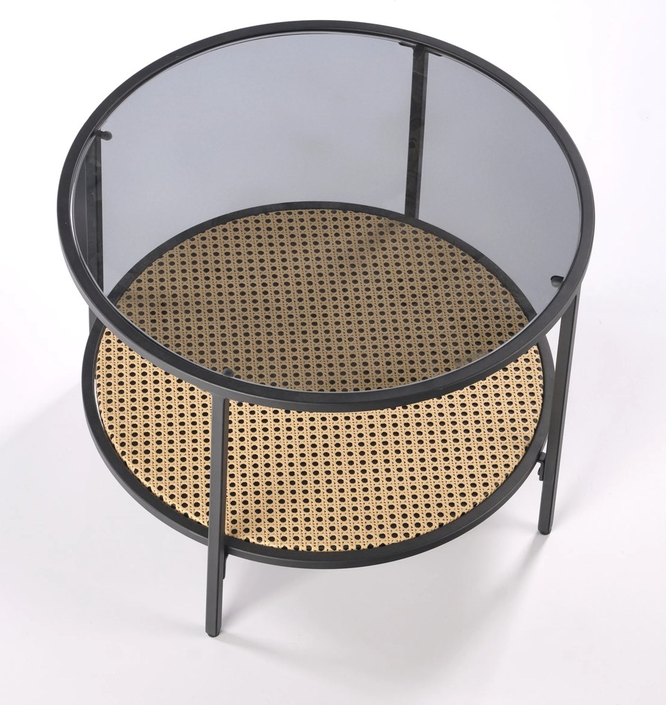 Konferenční stolek Dakota 60 cm hnědý/čirý