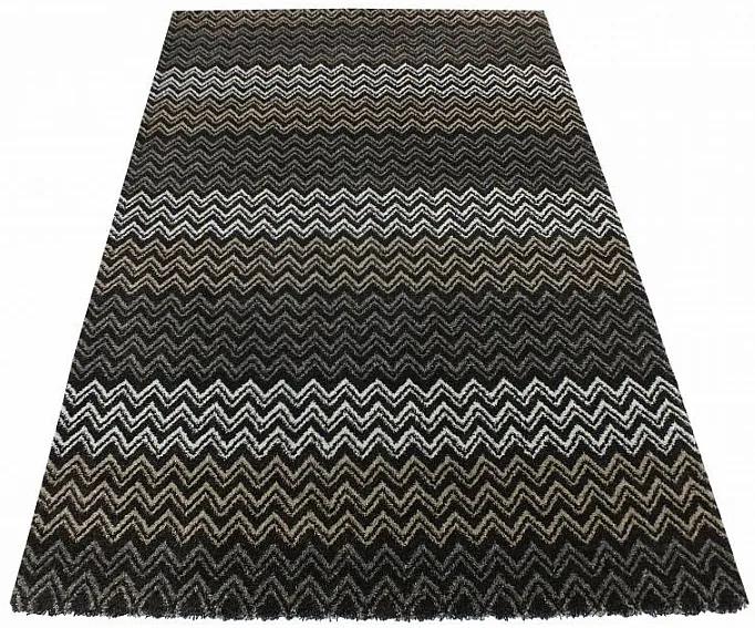 Moderní koberec ZIG ZAG brown 160x220