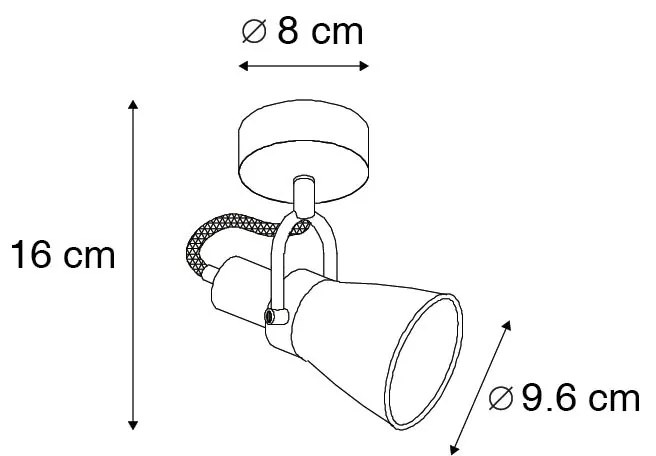 Klasické bodové světlo měděné - Jos 1