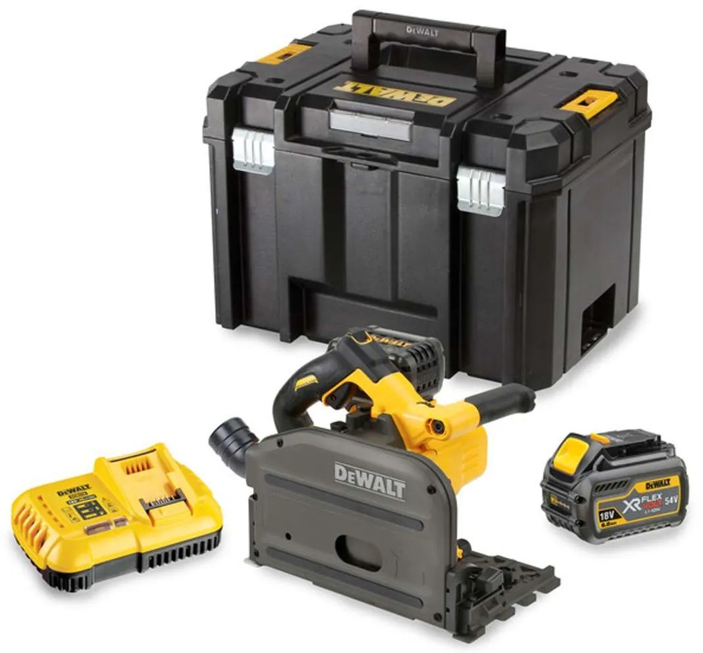 DeWALT - 54V AKU ponorná pila 165 mm, 2x aku 6,0 Ah FLEXVOLT, nabíječka DCS520T2