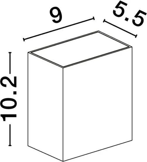 NV 9492650 Venkovní nástěnné svítidlo PARRIS antracit / čiré sklo LED 10.4W 3000K 220-240V 266st. IP65 světlo nahoru a dolů - NOVA LUCE