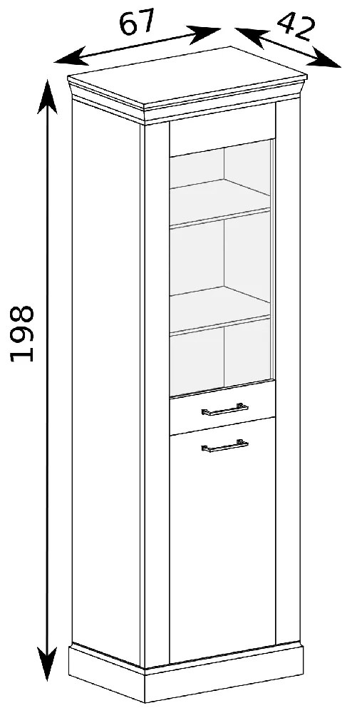 Obývací stěna ANTICA L | sestava E + stolek | 291 cm | dub lefkas | POSLEDNÍ KUSY