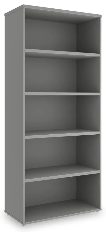 Vysoká skříň SimpleOffice 80 x 40 x 180 cm, šedá