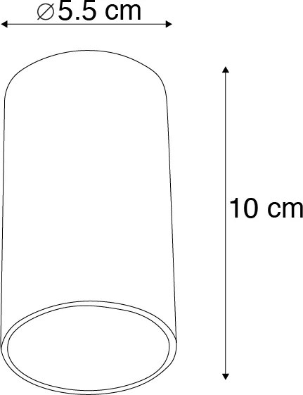 Sada 4 moderních přisazených bodových svítidel bílá 5,5 cm GU10 50 mm - Tuba