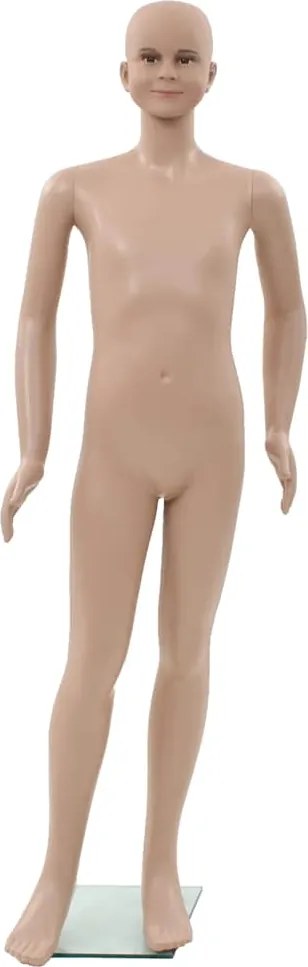 Dětská figurína celá postava základna ze skla béžová 140 cm 142931