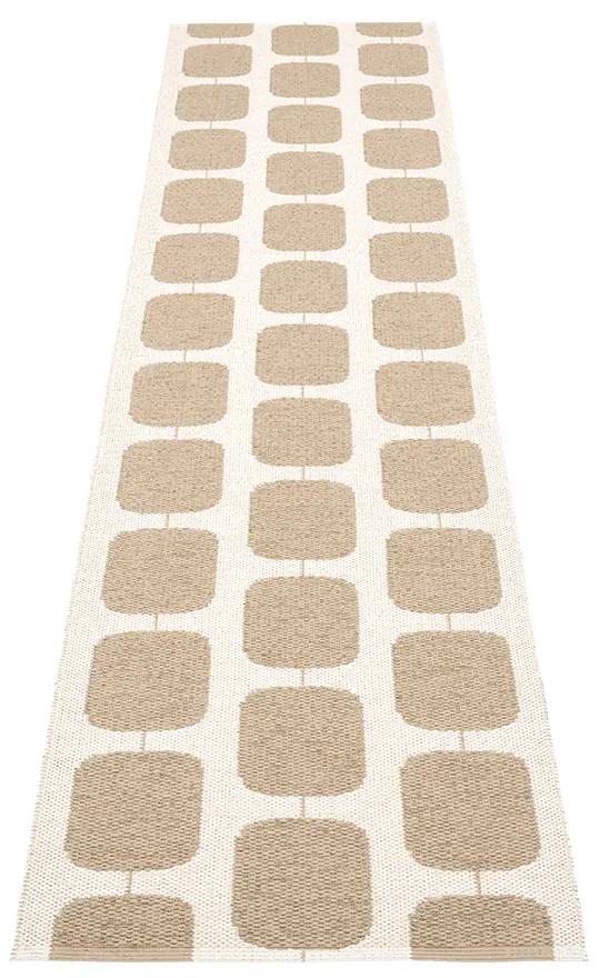 Oboustranný vinylový koberec Pappelina STEN Light Nougat/Vanilla velikost: 70x300cm