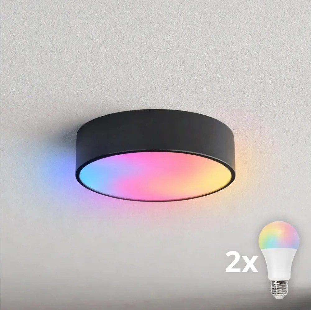 BRILAGI - LED RGBW Stmívatelné stropní svítidlo CLARE 2xE27/12W/230V černá