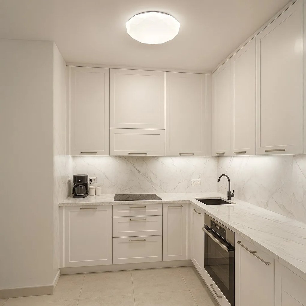 Stropní LED svítidlo Hex, 1x LED 72w, 3000-6000k, (fi 50 cm), w, s ovladačem