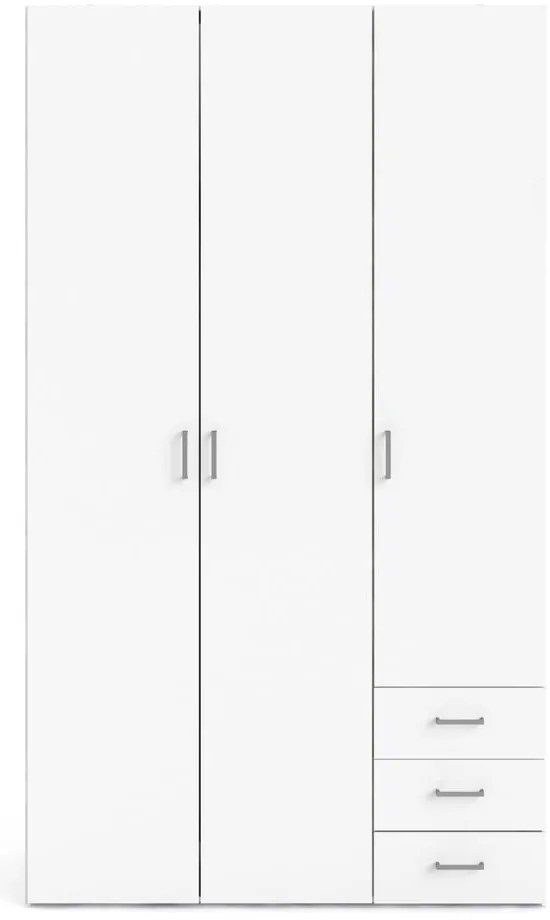 Bílá šatní skříň 116x200 cm Space – Tvilum