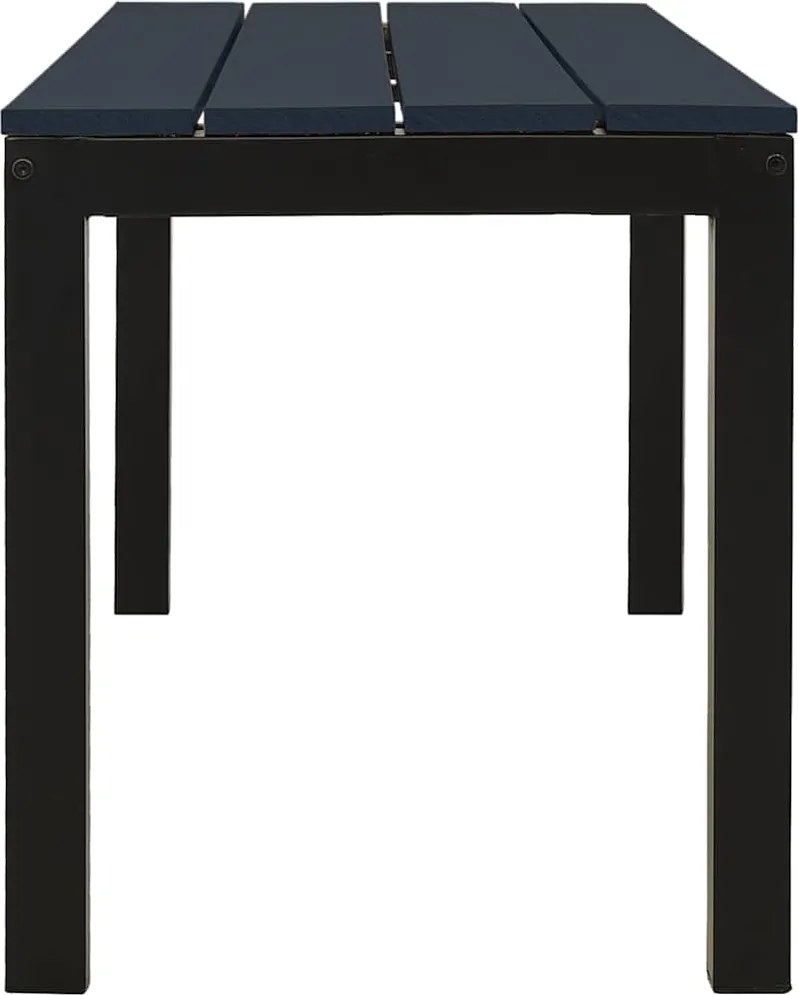 Zahradní lavice 110 cm ocel a WPC černá 317141