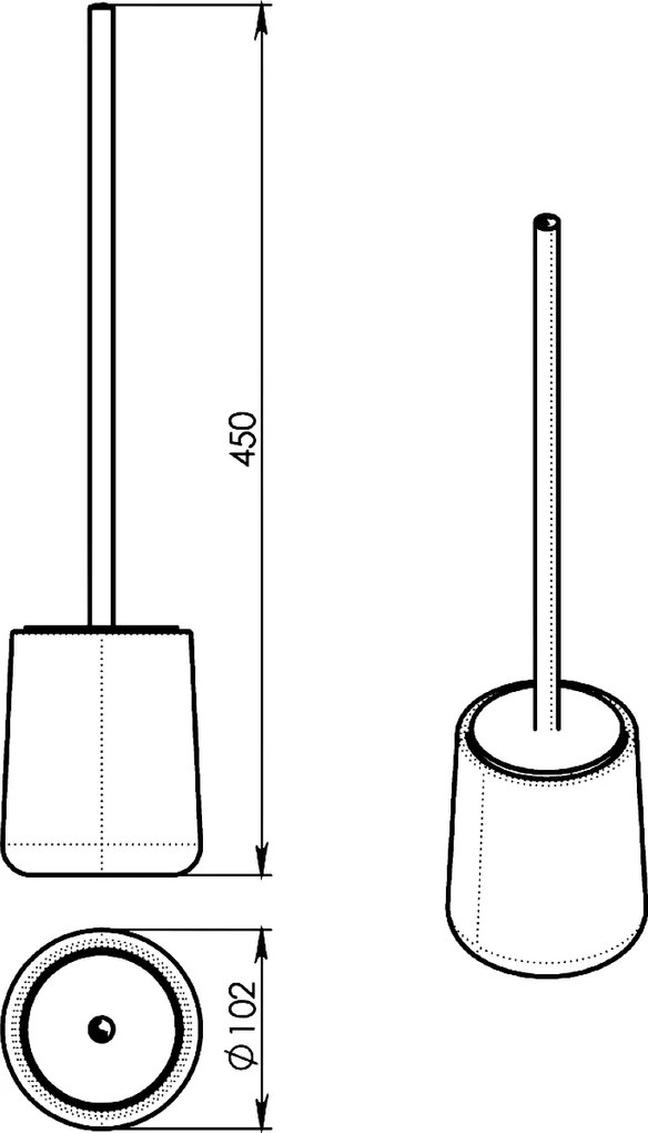 Gedy Gedy, MARIKA WC kartáč na postavení, růžová, MK3310