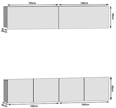Obývací sestava Imperium 6 v černém lesku